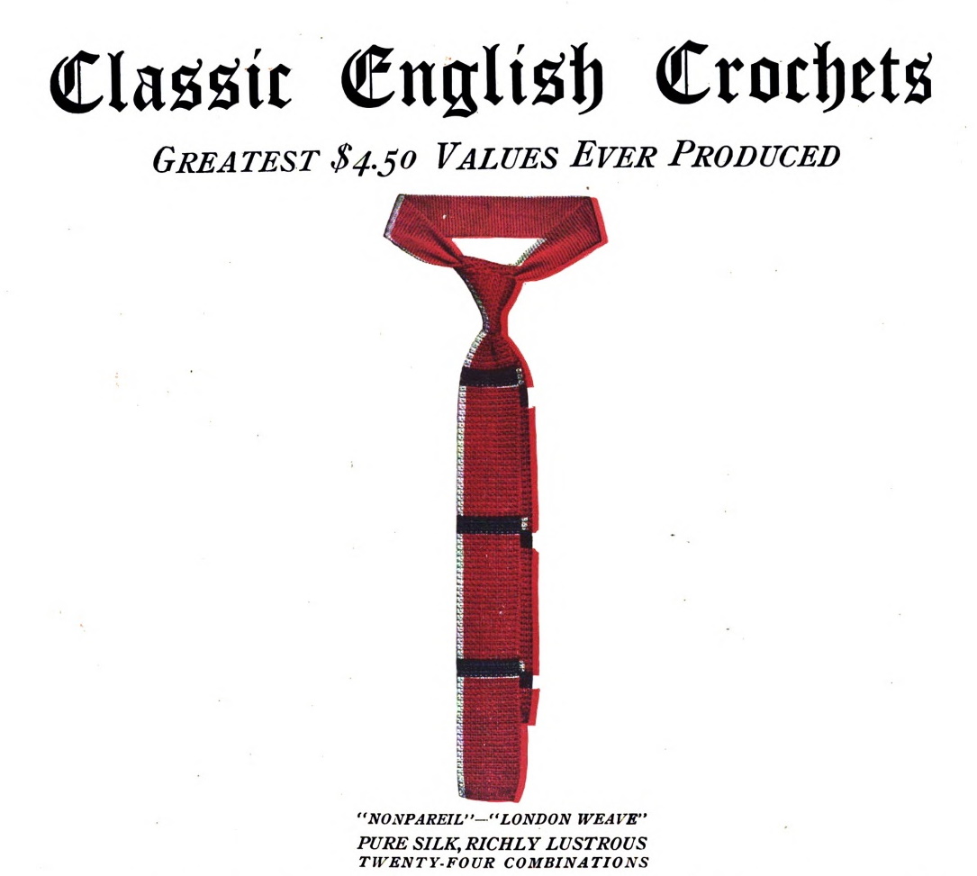 Edwardian Necktie and Bow Tie Styles History 1900s-1910s