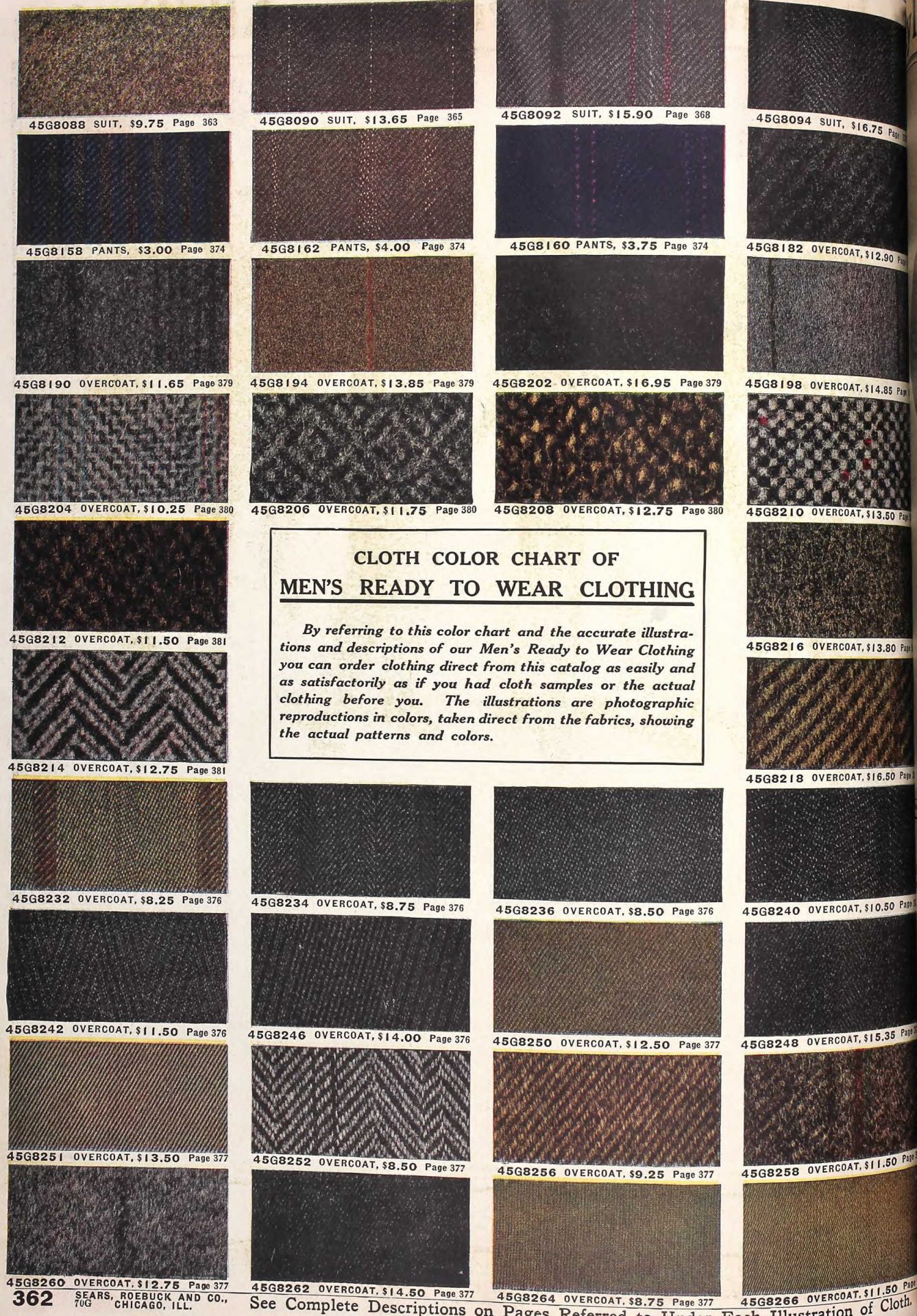 1900 - 1910s Edwardian Men's Fabric Swatches from Sample Books