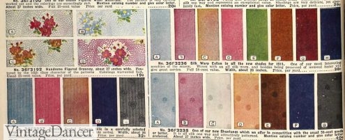 Edwardian Fabric & Fashion Colors 1900-1919, WWI, Titanic