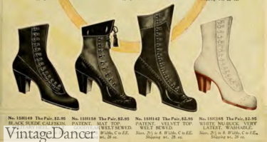 Edwardian Shoes Styles, 1900s Shoes & Boots for Women