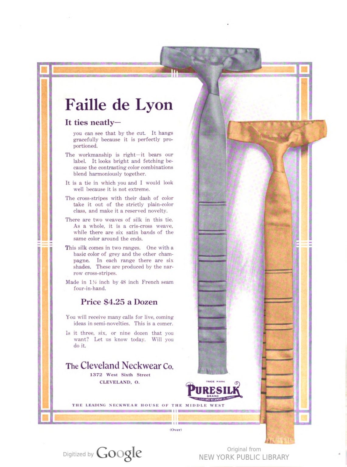 Edwardian Necktie and Bow Tie Styles History 1900s-1910s