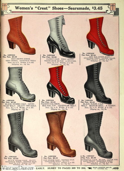 1910s Shoes, Titanic Shoe Styles - History and DIY Ideas