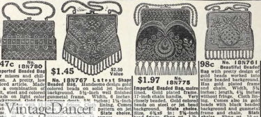 Edwardian Handbags, Purses History 1900 - 1910s