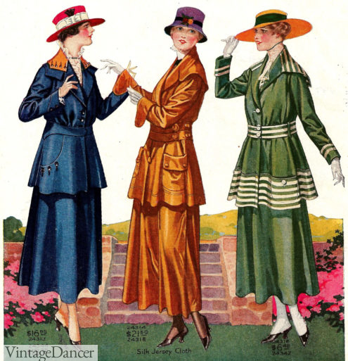 1914-1918 Costume Ideas- Civilian Dresses WWI