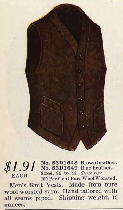 Men's Vintage Sweater Vest History 1910s, 1920s, 1930s, 1940s