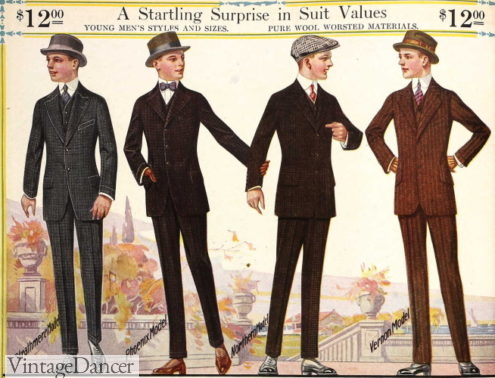 1910s Men's Edwardian Fashion and Clothing Guide