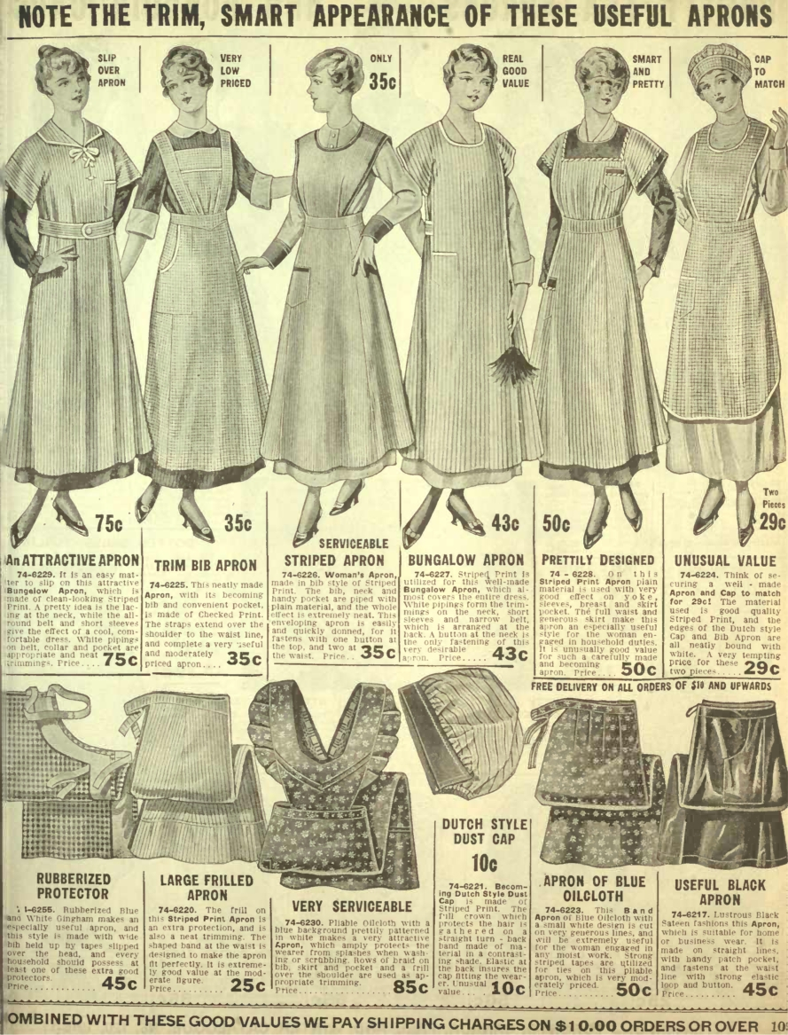 Victorian Edwardian Apron, Maid Costume & Patterns