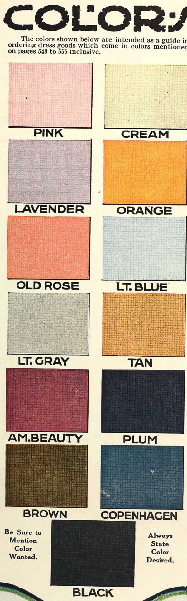 Edwardian Fabric & Fashion Colors 1900-1919, WWI, Titanic