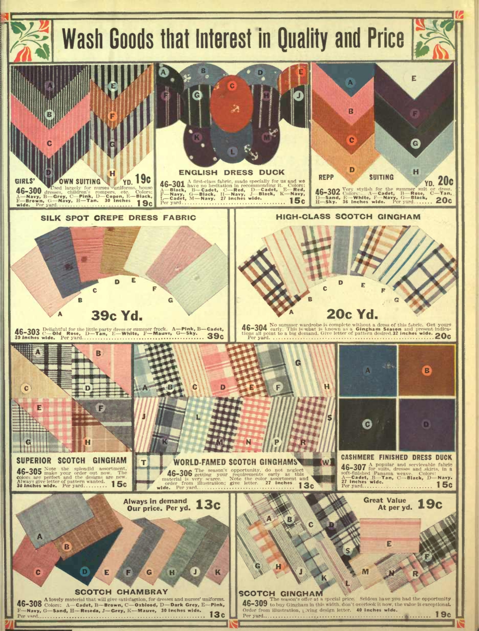 Edwardian Fabric & Fashion Colors 1900-1919, WWI, Titanic