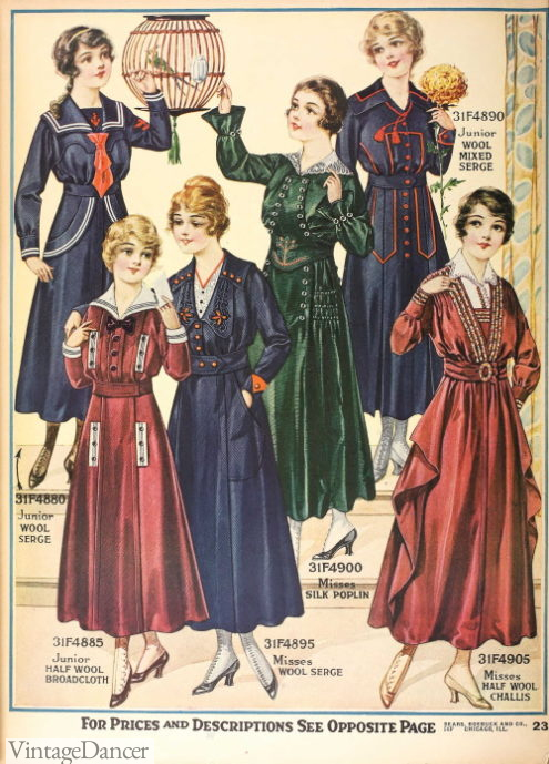 1910s Teen Girls' Fashions