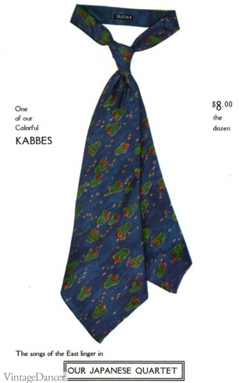 Edwardian Necktie and Bow Tie Styles History 1900s-1910s