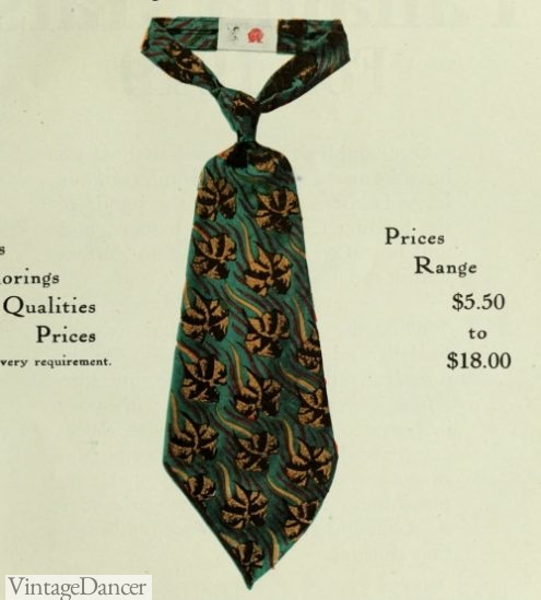 Edwardian Necktie and Bow Tie Styles History 1900s-1910s