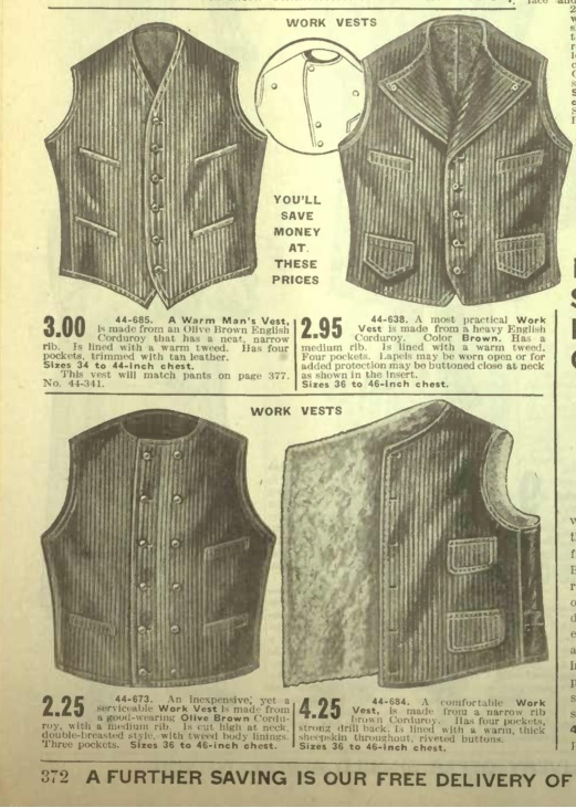 1910s Men's Working Class Clothing