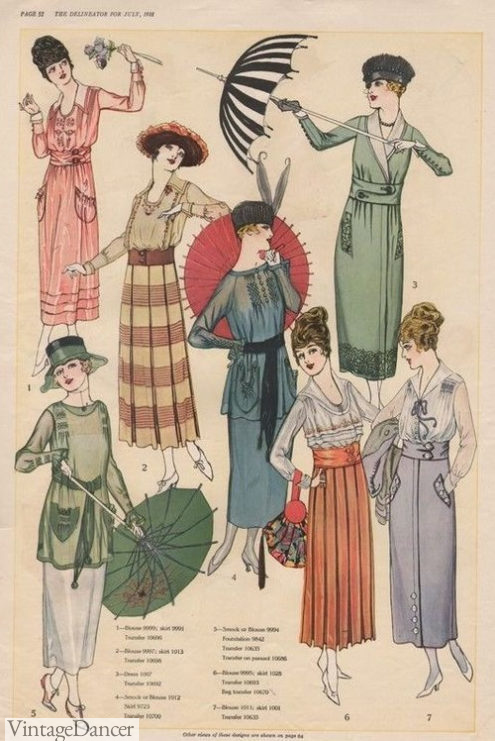 Fashion in 1918 - Women and Men During WWI