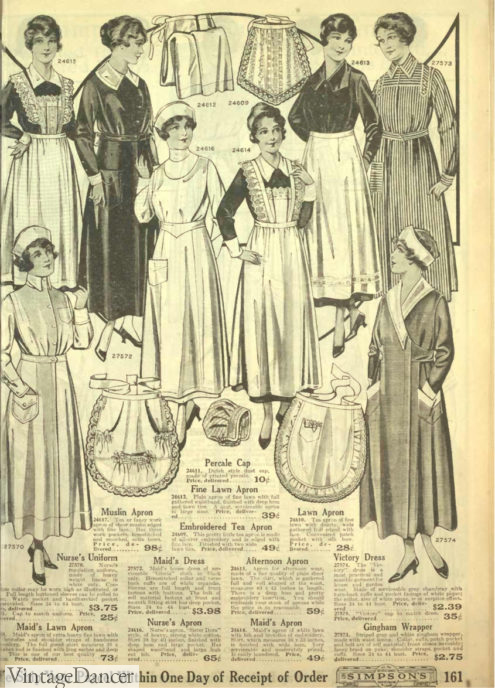 Victorian Edwardian Apron, Maid Costume & Patterns