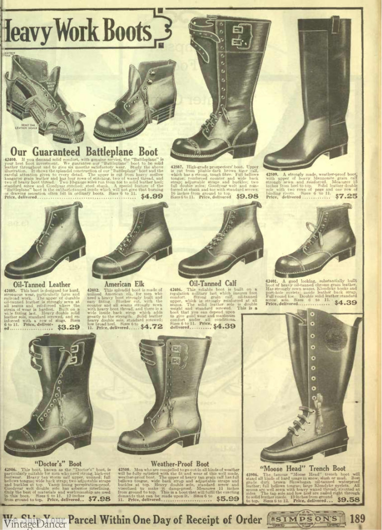 1910s Men's Working Class Clothing