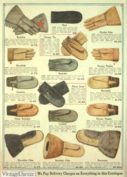 History of Vintage Men’s Gloves - 1900 to 1960s
