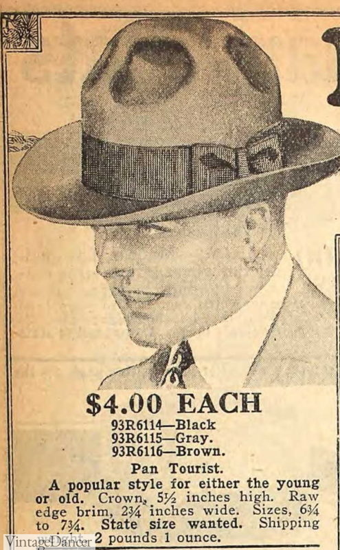 1910s Men's Hat Styles and History