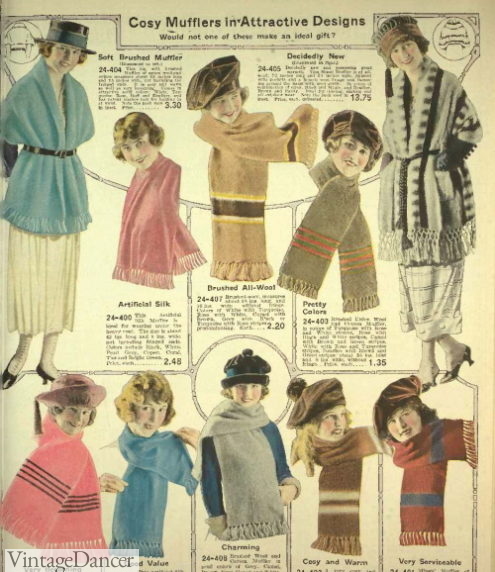 1920s Fall & Winter Fashion- Dress, Coat, Hat, Shoes