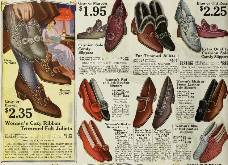 New Vintage Slippers, House Shoes, Boudoir Shoes for Ladies