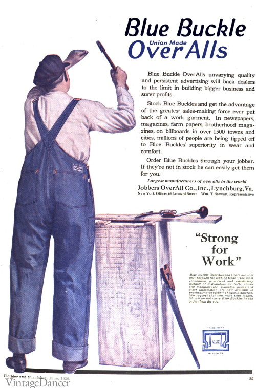1920s Men's Workwear, Casual Clothes