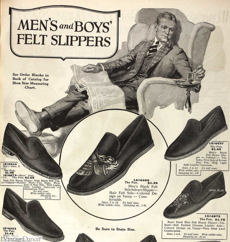 Men's Vintage Slippers | Classic Loafers, Opera, Smoking Shoes
