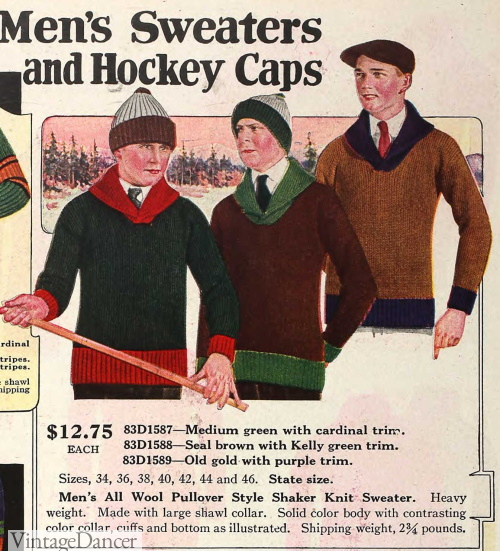 1920s Men's Sweaters, Cardigans, Knitwear
