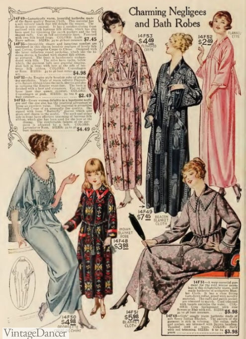1920s Nightgowns, Pajamas and Robes History
