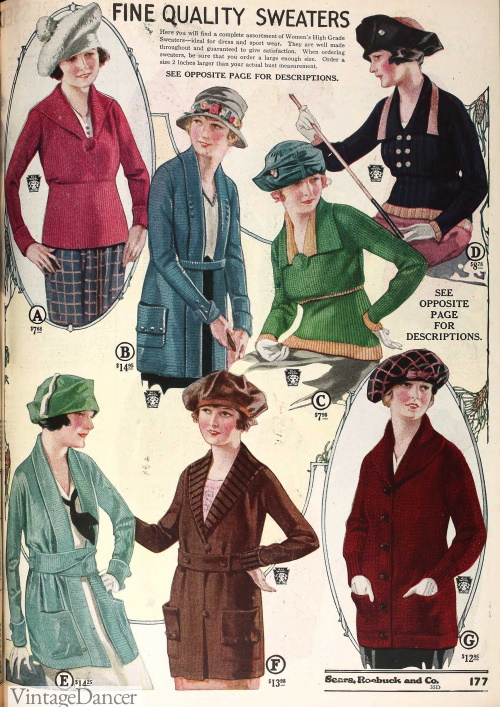 1920s Fall & Winter Fashion- Dress, Coat, Hat, Shoes