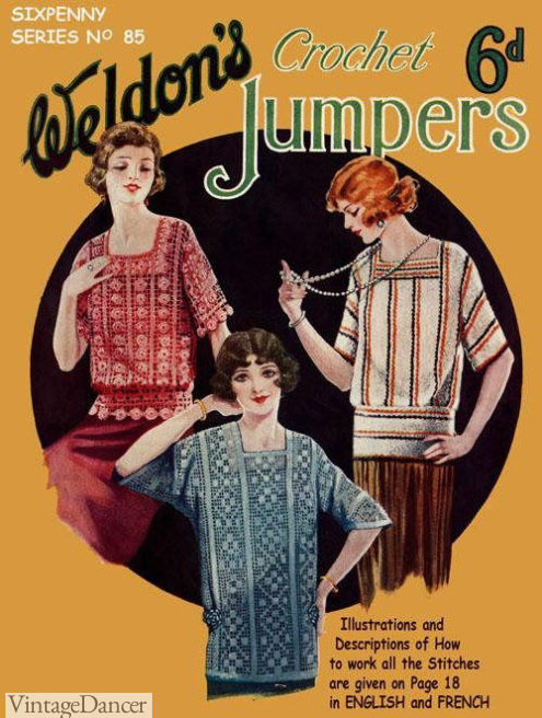 Ladies' 1920s Sweaters and Cardigans History