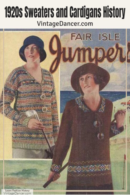 Ladies' 1920s Sweaters and Cardigans History