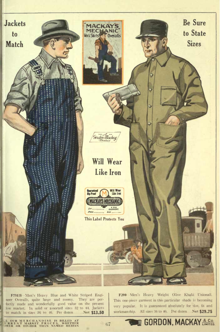 1920s Men's Workwear, Casual Clothes