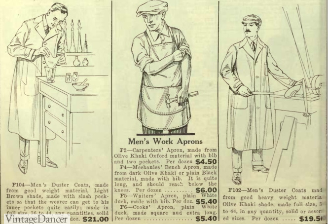1920s Men's Workwear, Casual Clothes