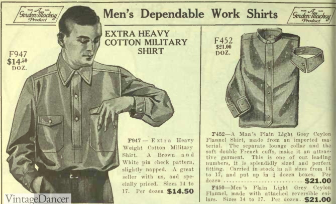 1920s Men's Workwear, Casual Clothes