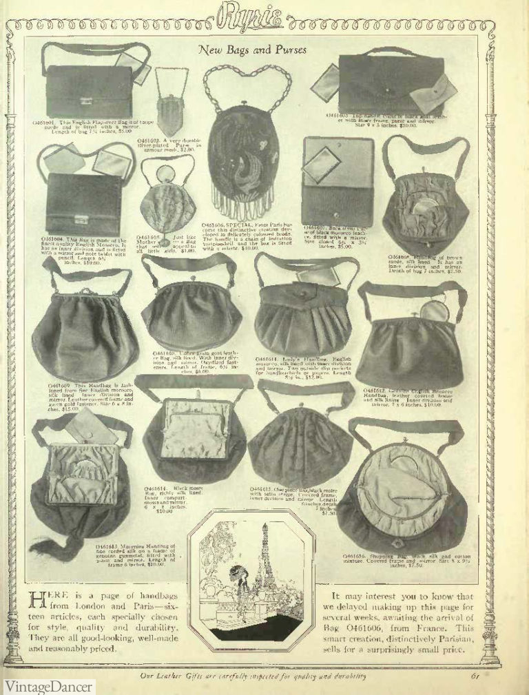 1920s Handbags, Purses, and Shopping Bag Styles