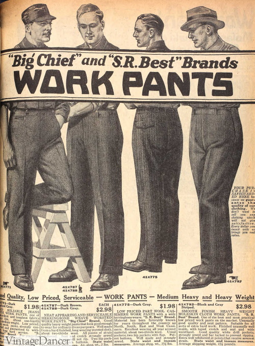 1920s Men's Workwear, Casual Clothes