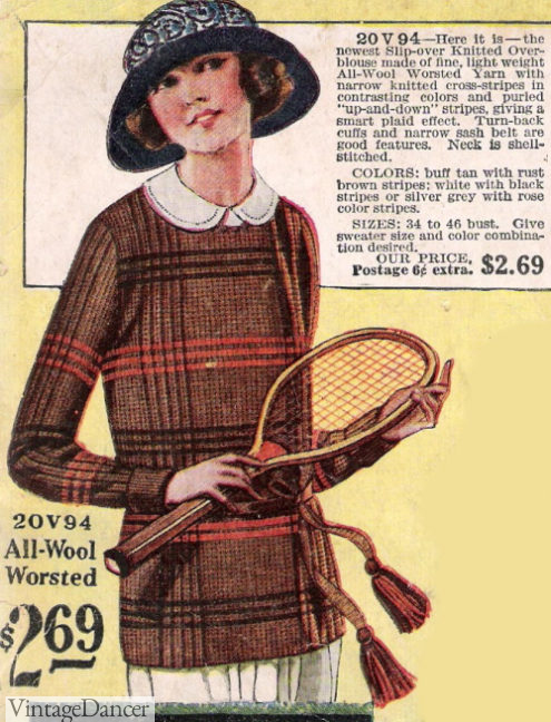Ladies' 1920s Sweaters and Cardigans History