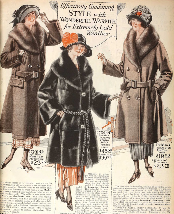 1920s Fall & Winter Fashion- Dress, Coat, Hat, Shoes