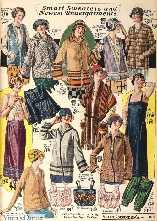 1920s Fall & Winter Fashion- Dresses & Clothing