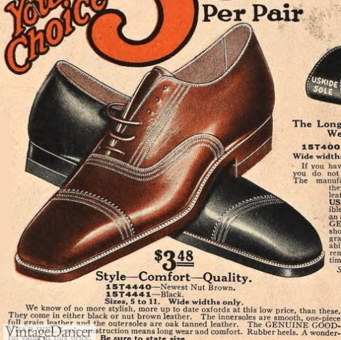 Men's 1920s Shoes History and Buying Guide
