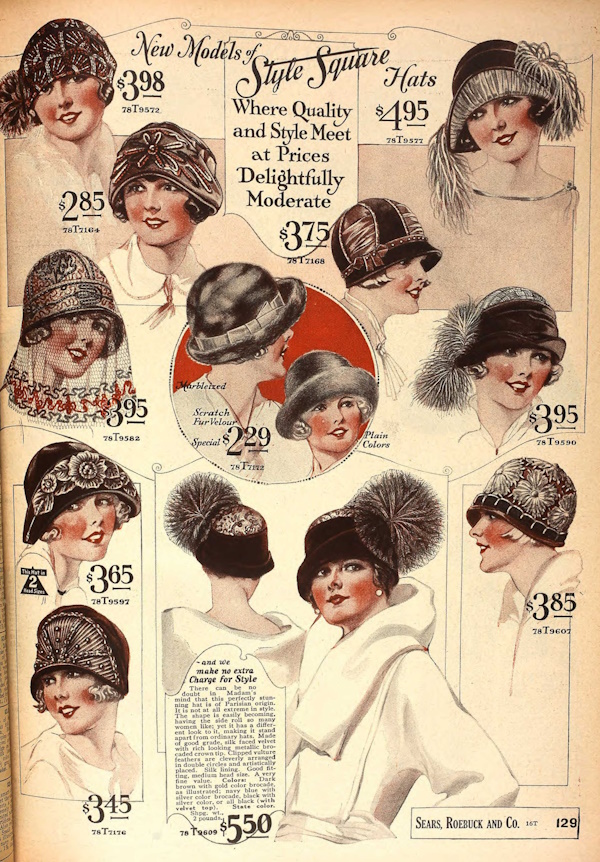 1920s Fall & Winter Fashion- Dress, Coat, Hat, Shoes