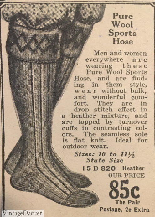 Vintage Socks | 1920s, 1930s, 1940s, 1950s, 60s, 70s, 80s Sock History