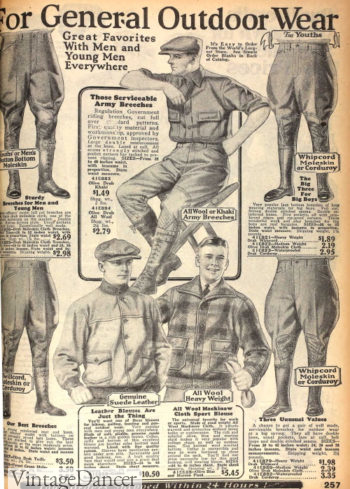 1920s Men's Workwear, Casual Clothes