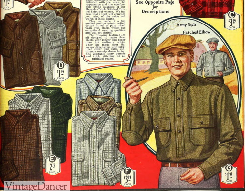 1920s Men's Workwear, Casual Clothes