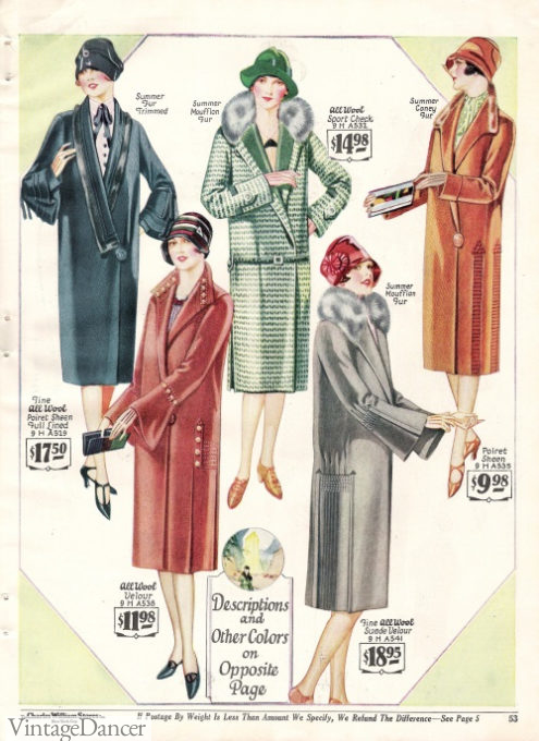 1920s Coats, Furs, Jackets and Capes History