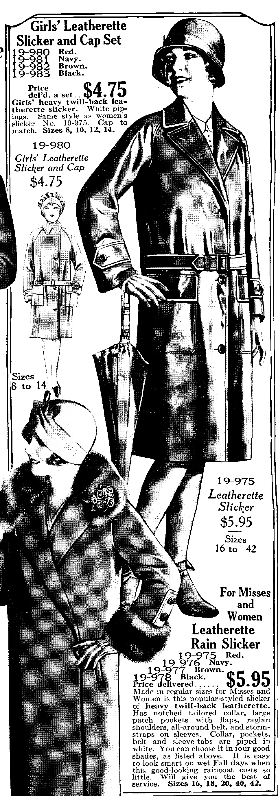 History of Vintage Raincoats, Jackets and Capes for Women