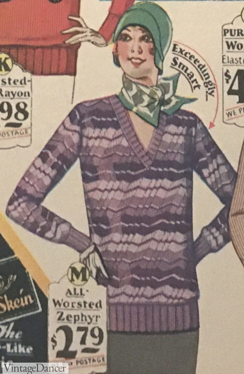 Ladies' 1920s Sweaters and Cardigans History