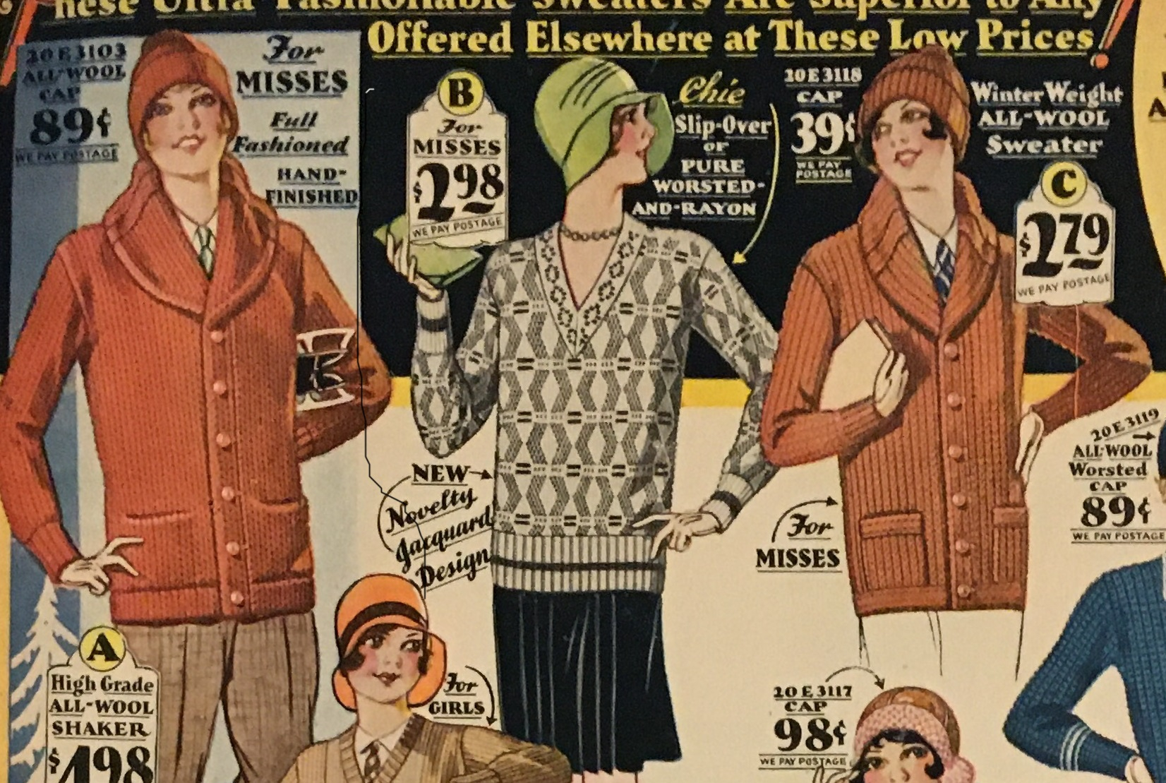 Ladies' 1920s Sweaters and Cardigans History