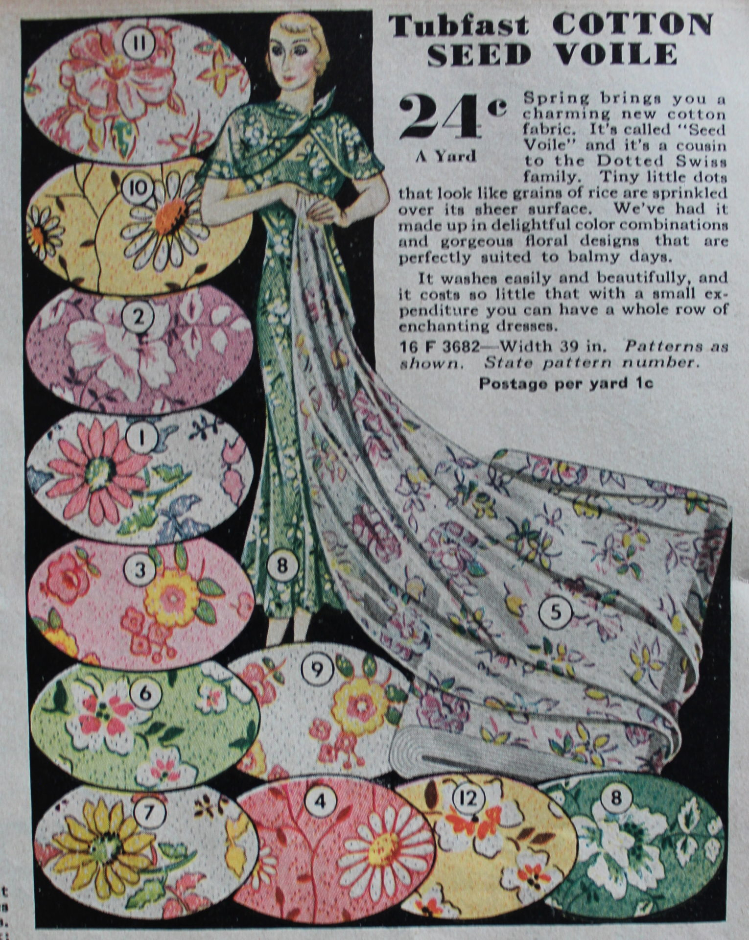 1930s Fashion Colors & Fabrics
