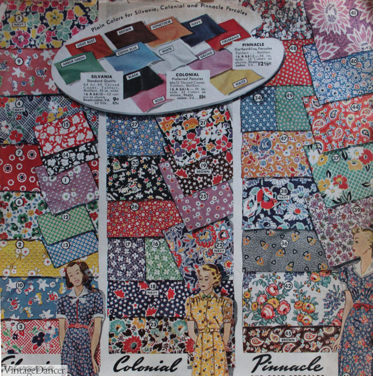 1930s Fashion Colors & Fabrics